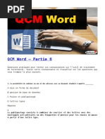 QCM - Microsoft Word - Excel - PowerPoint | PDF | Microsoft Word | Microsoft Excel