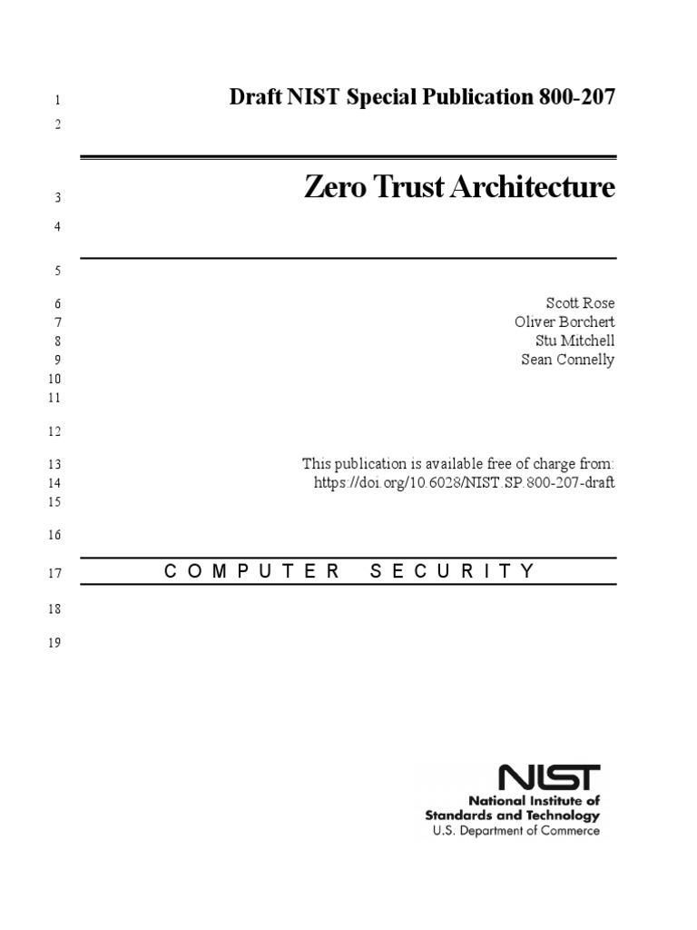 Zero Trust Architecture | PDF | Computer Security | Security