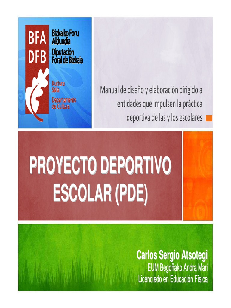 Manual para La Elaboración Del Proyecto Deportivo Escolar | PDF ...