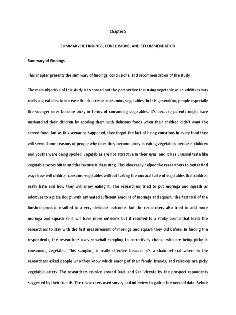 Chapter 5 Summary of Findings, Recommendation, and Conclusion | PDF ...