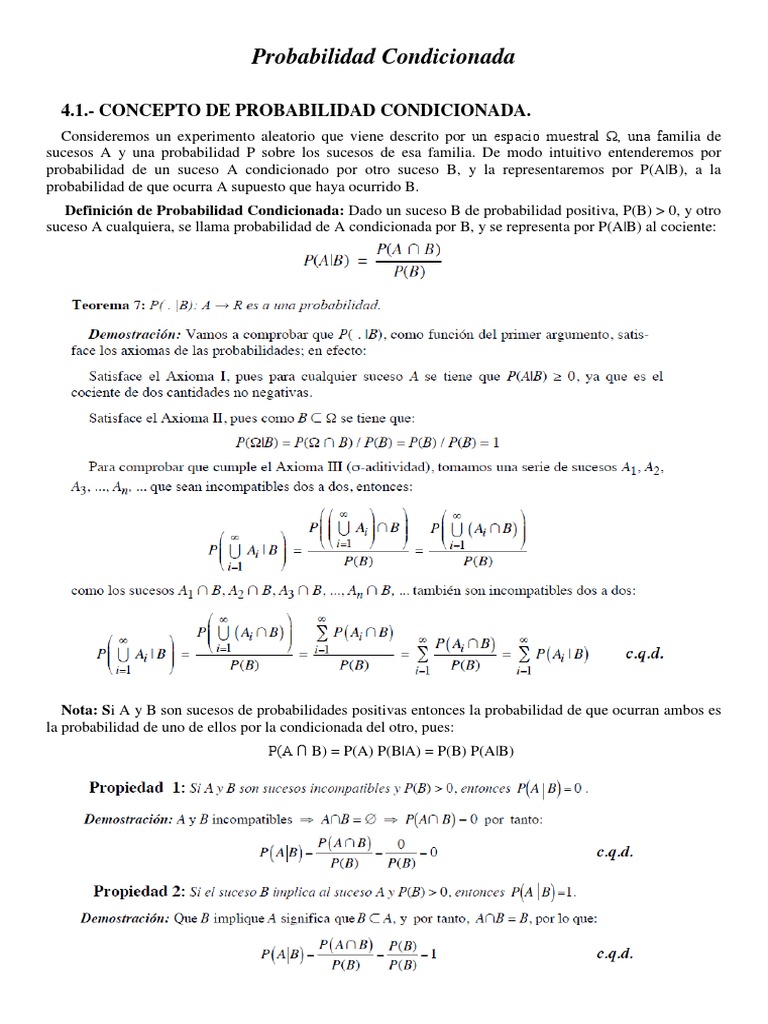 Teoria Tema4 - Prob Cond para Studium | PDF