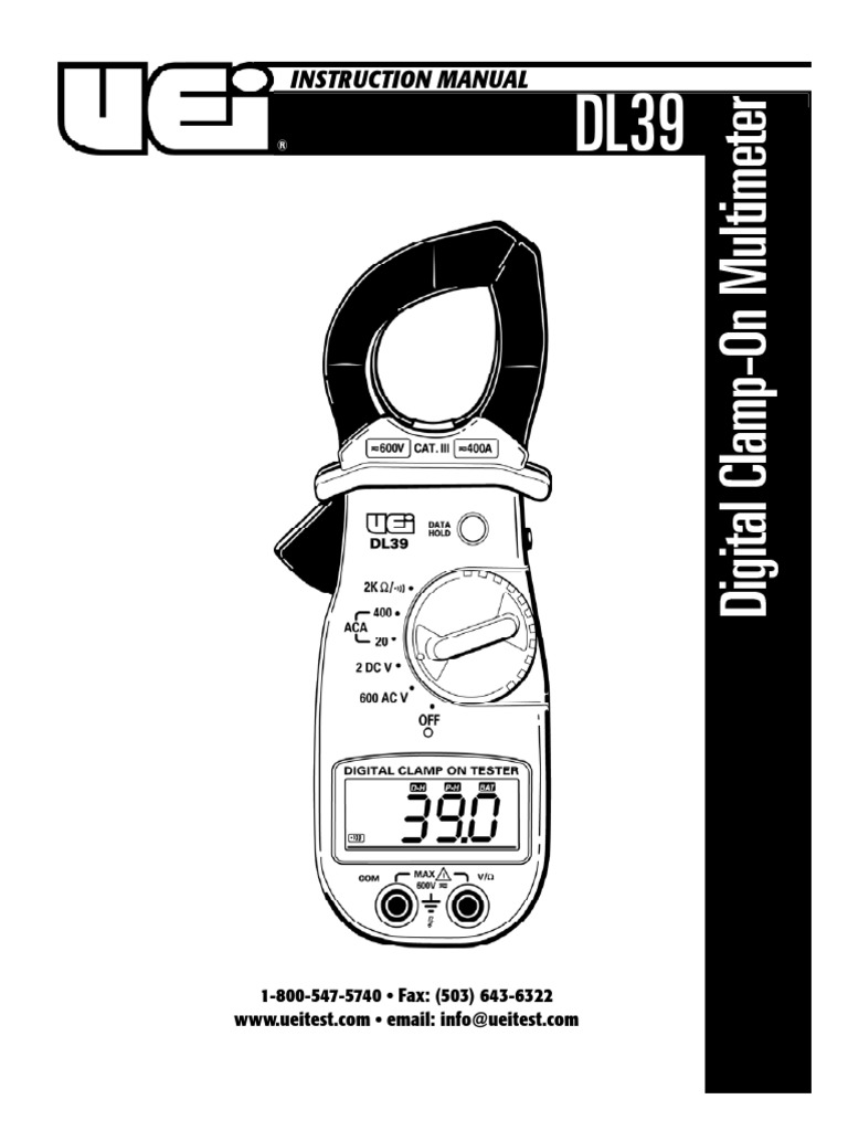 Uei DL39 Instruction Manual | PDF | Voltage | Electrical Resistance And ...