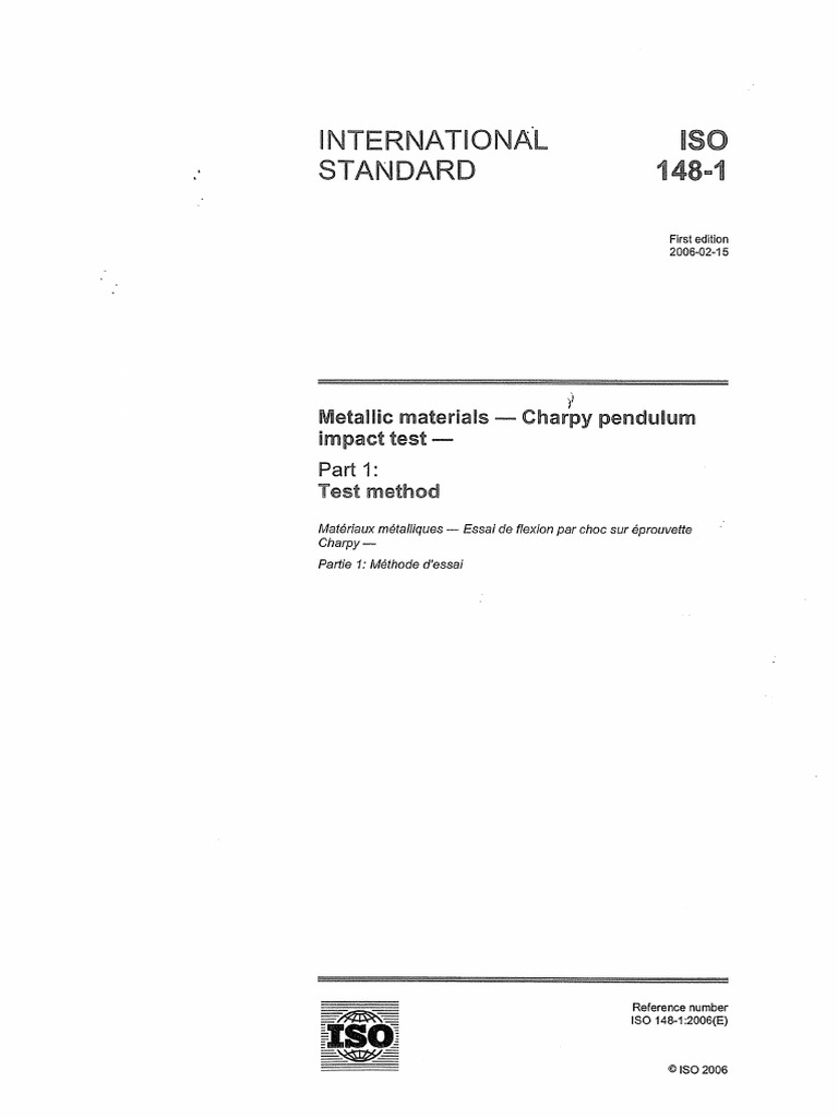 ISO 148 1 Charpy | PDF