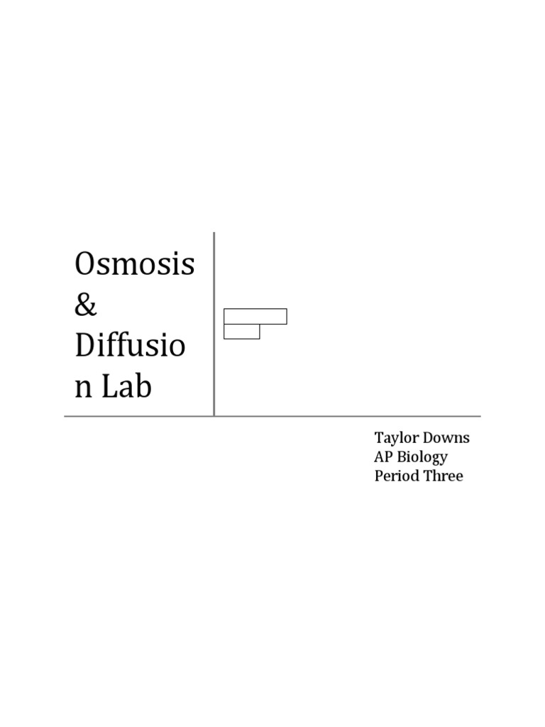 Osmosis and Diffusion Lab Analysis | PDF | Nature | Osmosis