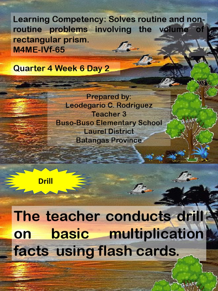 Solves Routine & Non-Routine Problem Involving The Volume of The ...