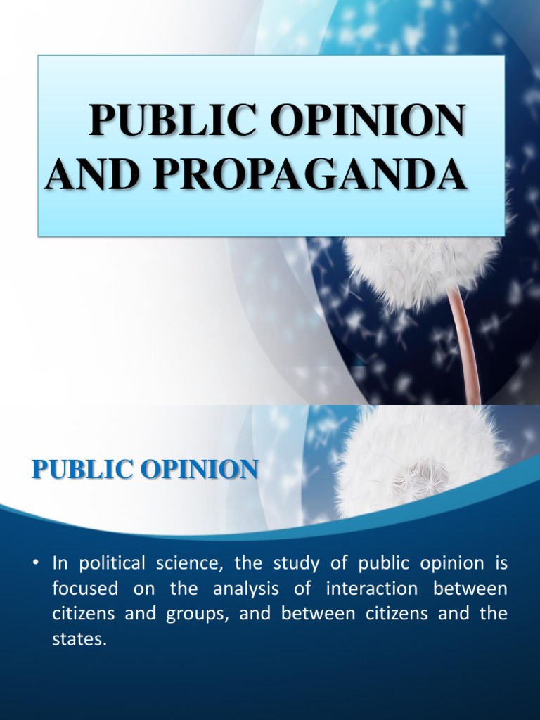 Understanding Public Opinion and Propaganda | PDF | Opinion Poll ...