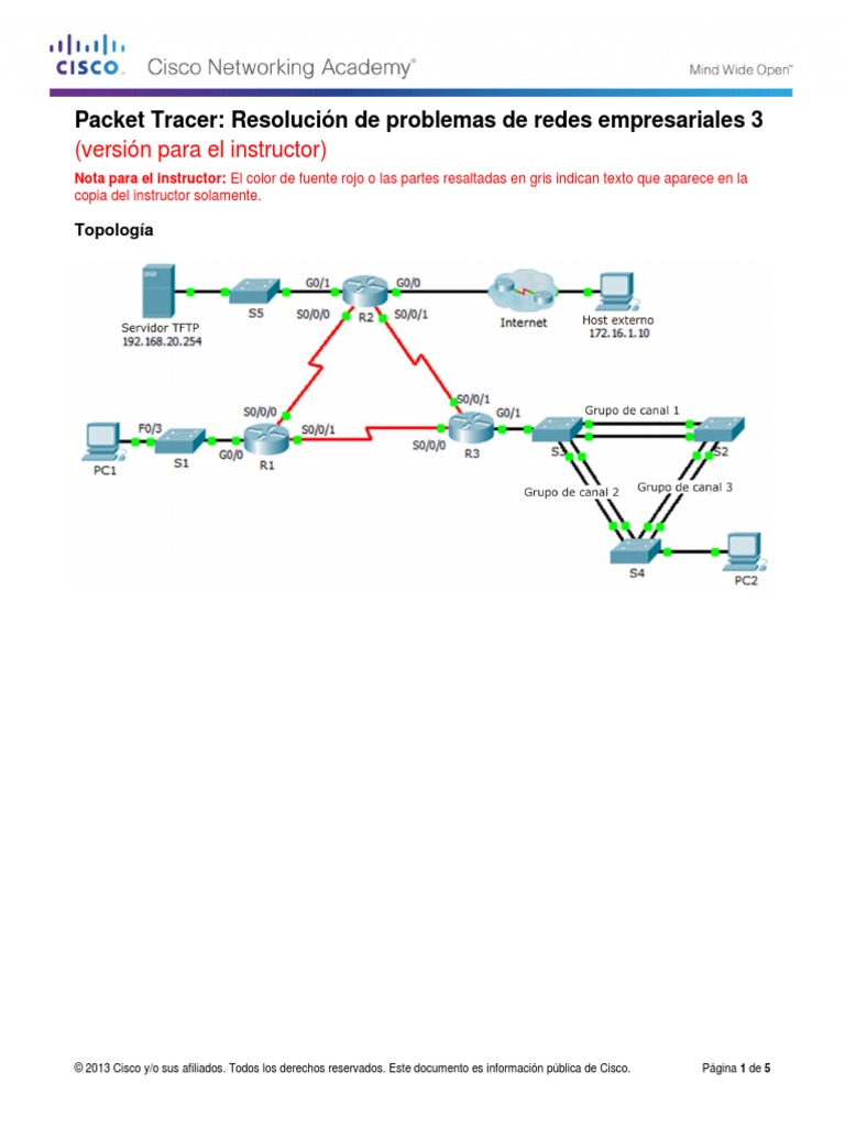 8.2.4.14 Packet Tracer - Troubleshooting Enterprise Networks 3 Instructions - ILM | PDF ...