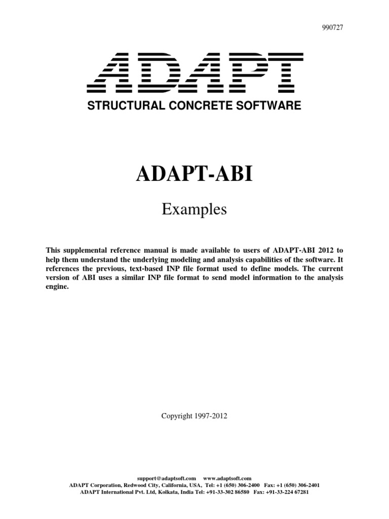 ADAPT-ABI Examples Manual PDF | PDF | Prestressed Concrete | Beam ...
