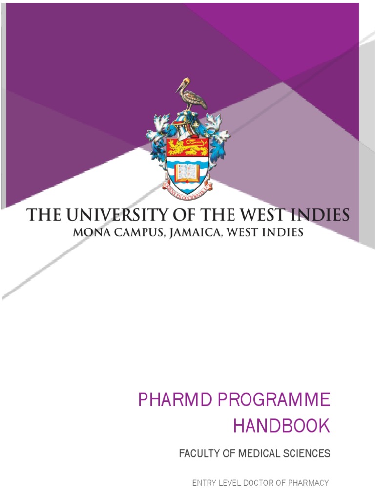 Pharmd Programme Handbook Faculty of Medical Sciences Entry Level ...