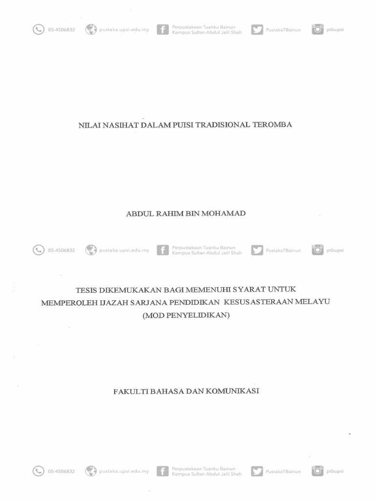 Nilai Nasihat Dalam Puisi Tradisional Teromba | PDF