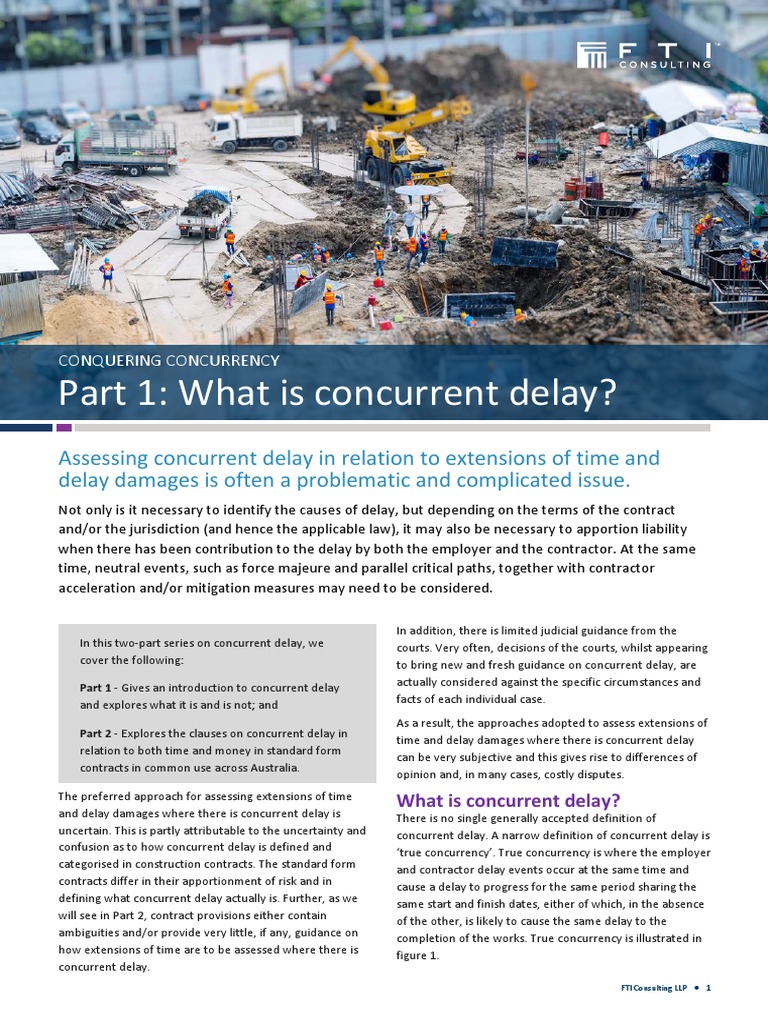 Conquering Concurrency Part 1 What Concurrent Delay | PDF | Damages | Government