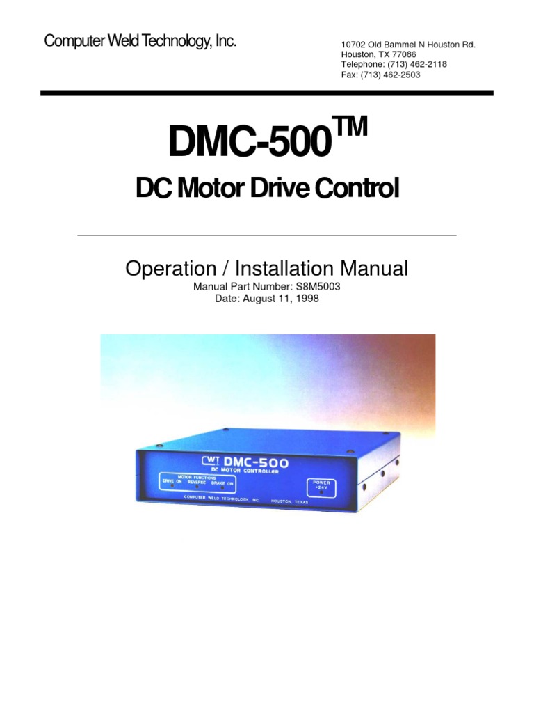 DMC500 Manual | PDF | Electrical Connector | Electrical Components