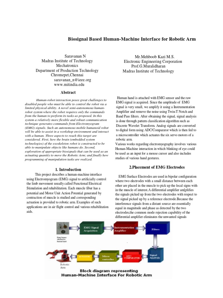 Bio Arm | PDF | Anatomical Terms Of Motion | Electromyography