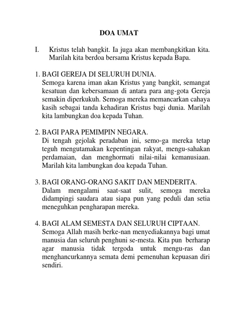 Doa Umat | PDF