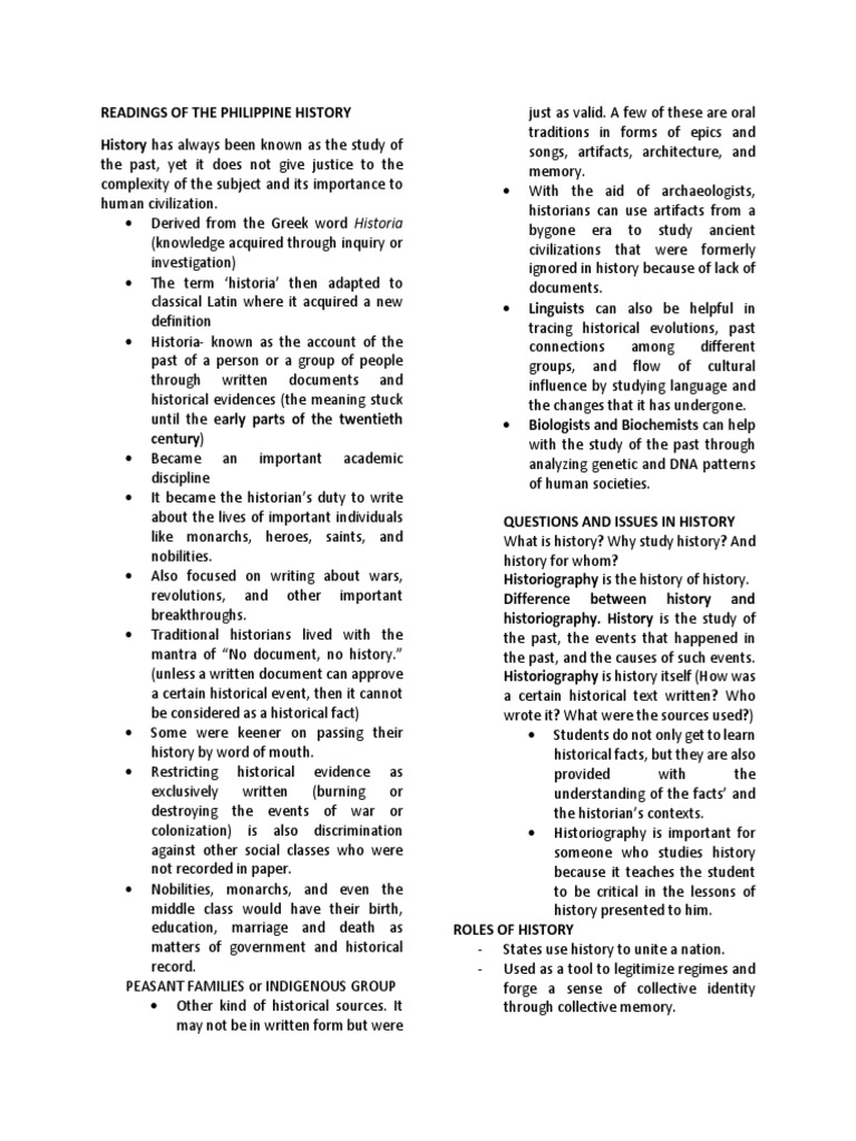 Definition of The Subject Matter | PDF | Historian | Primary Sources