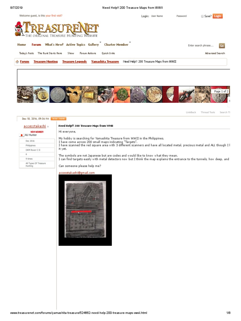 Need Help!! 200 Treasure Maps From WWII PDF | PDF | Internet Forum