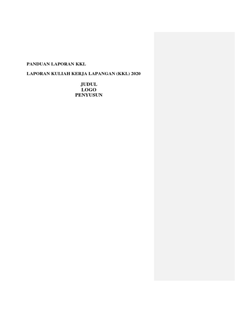 Contoh Laporan KKL | PDF