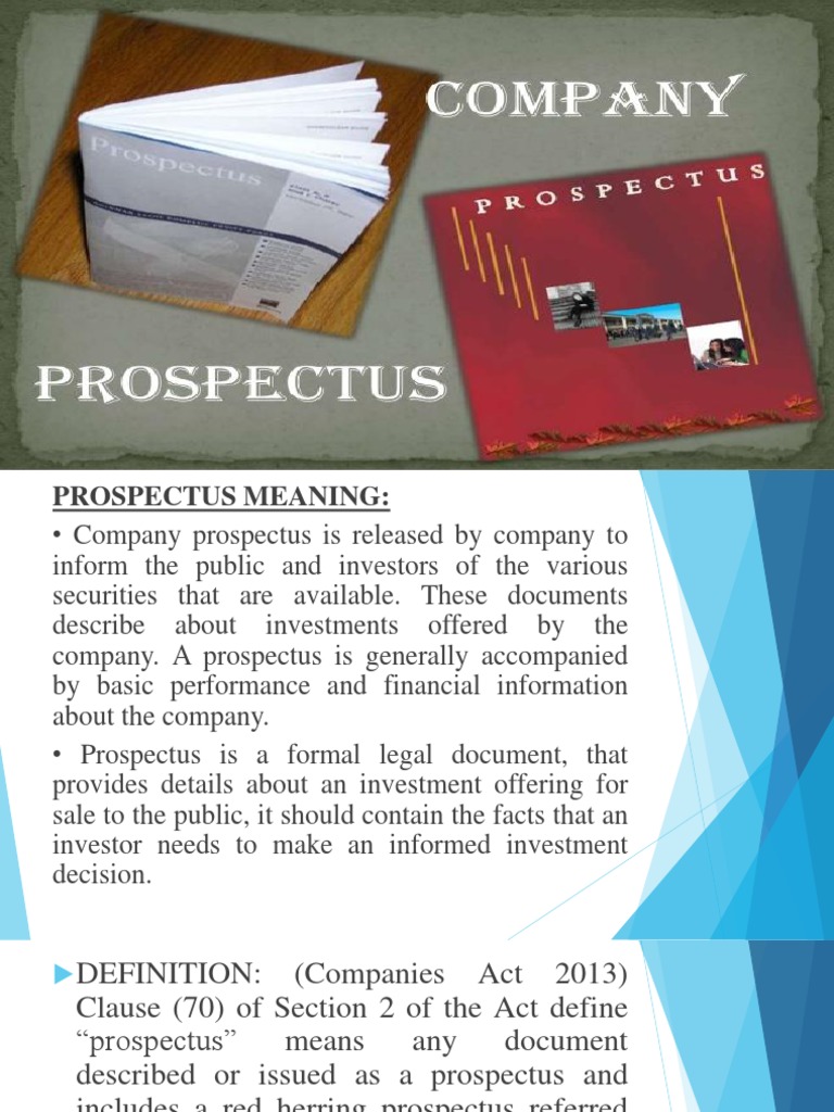 An In-Depth Examination of Prospectuses, Red Herrings, Shelf ...