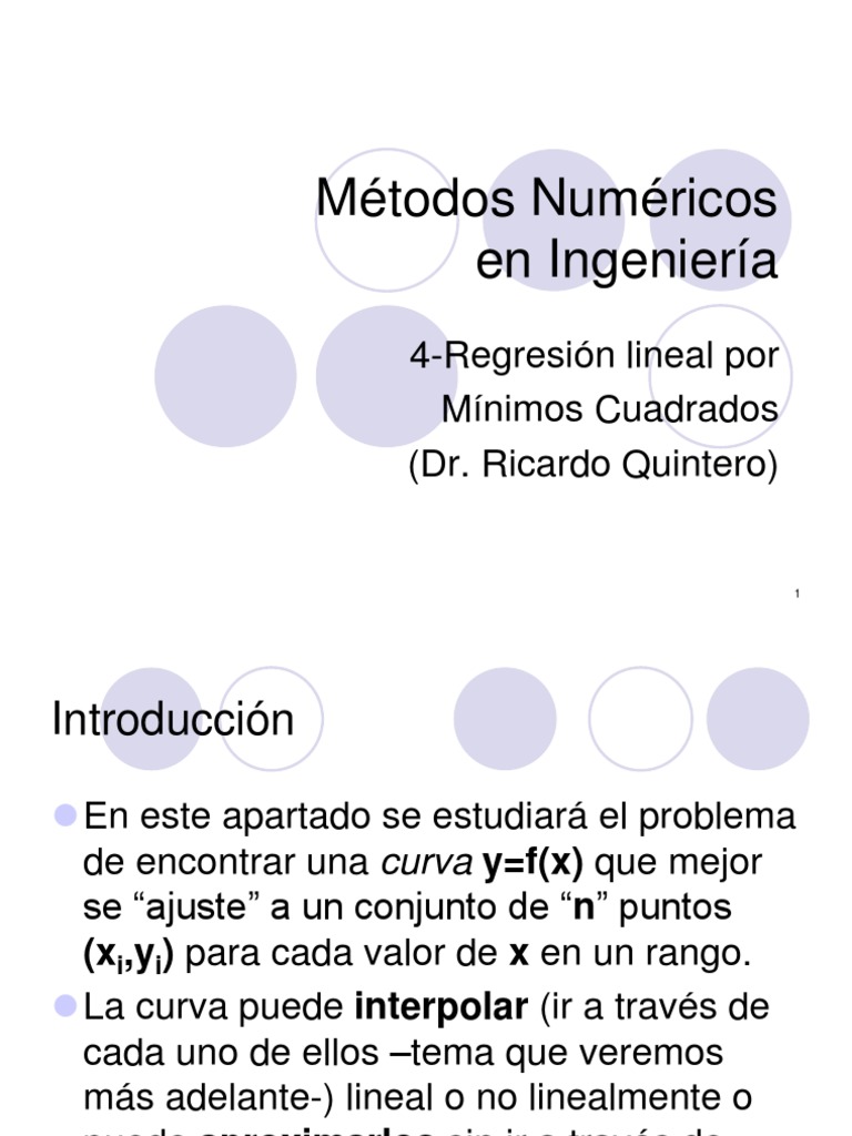 4-Regresion Por Minimos Cuadrados | PDF | Mínimos cuadrados | Análisis