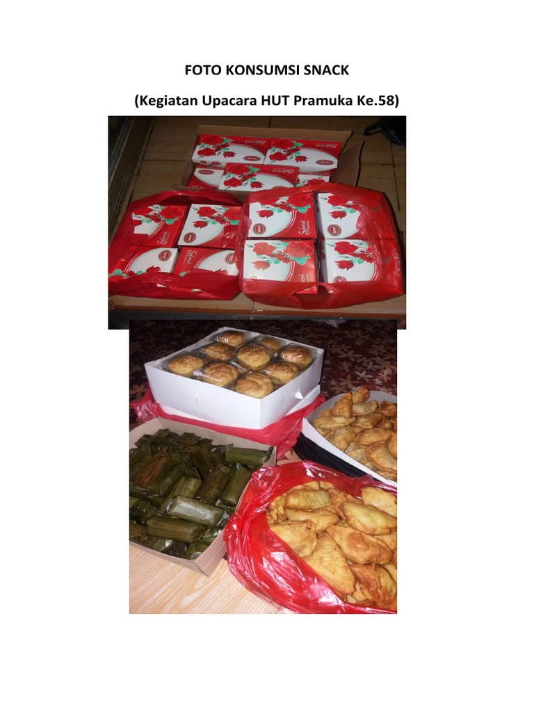 FOTO KONSUMSI SNACK Hut Pramuka | PDF