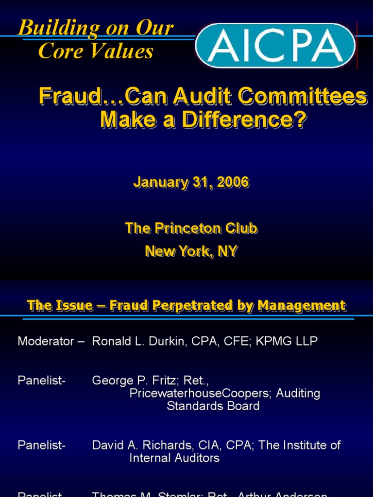 1 The Issue Fraud Perpetrated by Management | PDF | Audit | Revenue