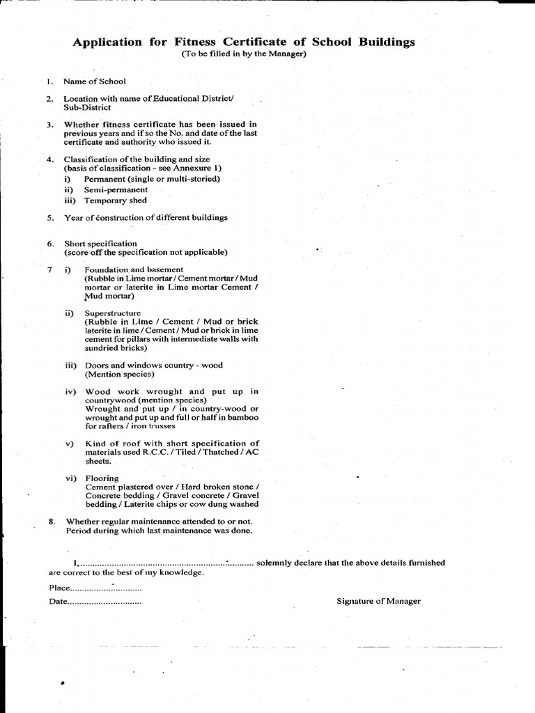 Fitness Certificate PDF | PDF