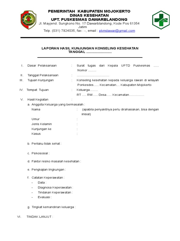 Laporan Konseling Dan Surat Tugas Kopipu | PDF