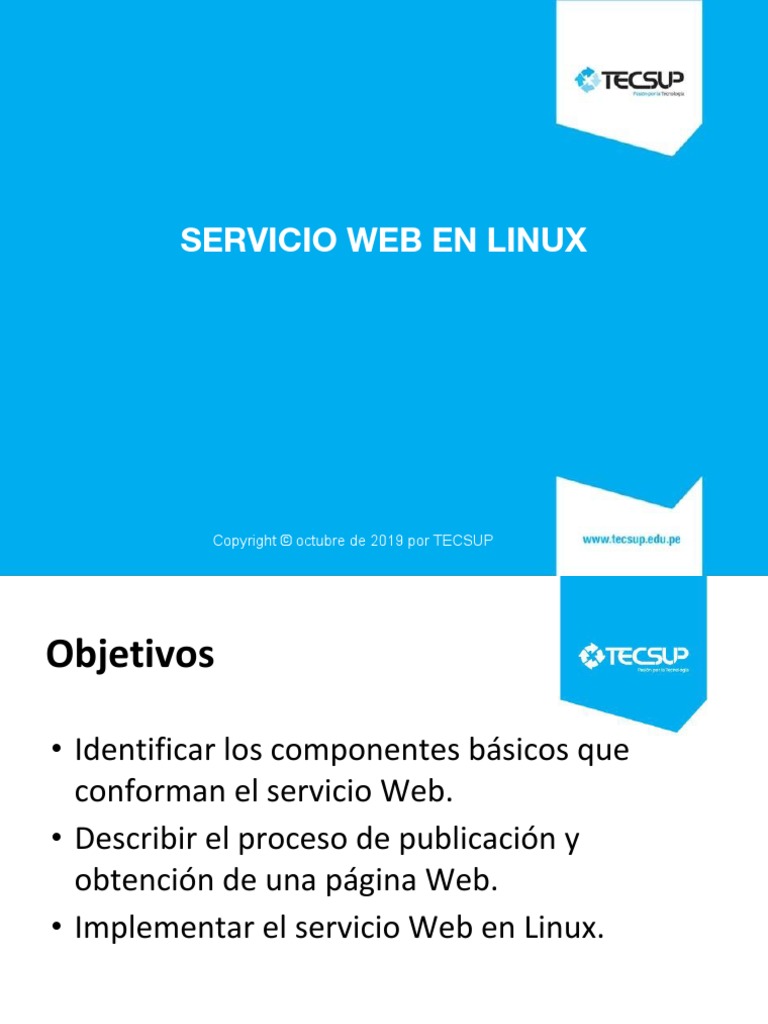 Presentación 02 - Servicio Web en Linux | PDF | Servidor HTTP Apache ...