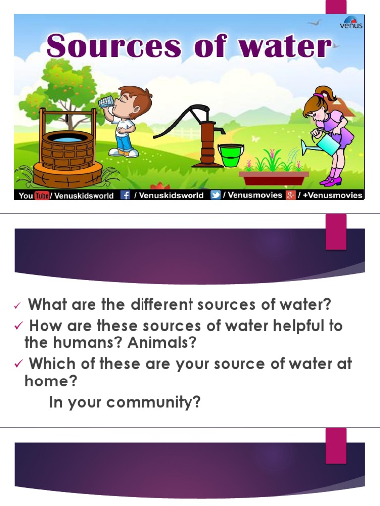 DIFFERENT SOURCES OF WATER ppt2 | PDF | Fresh Water | Seawater