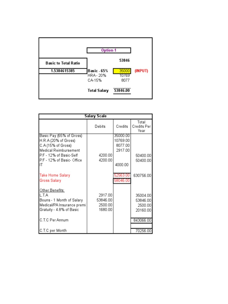 Salary Calculation Guide and Examples | PDF | Service Industries ...