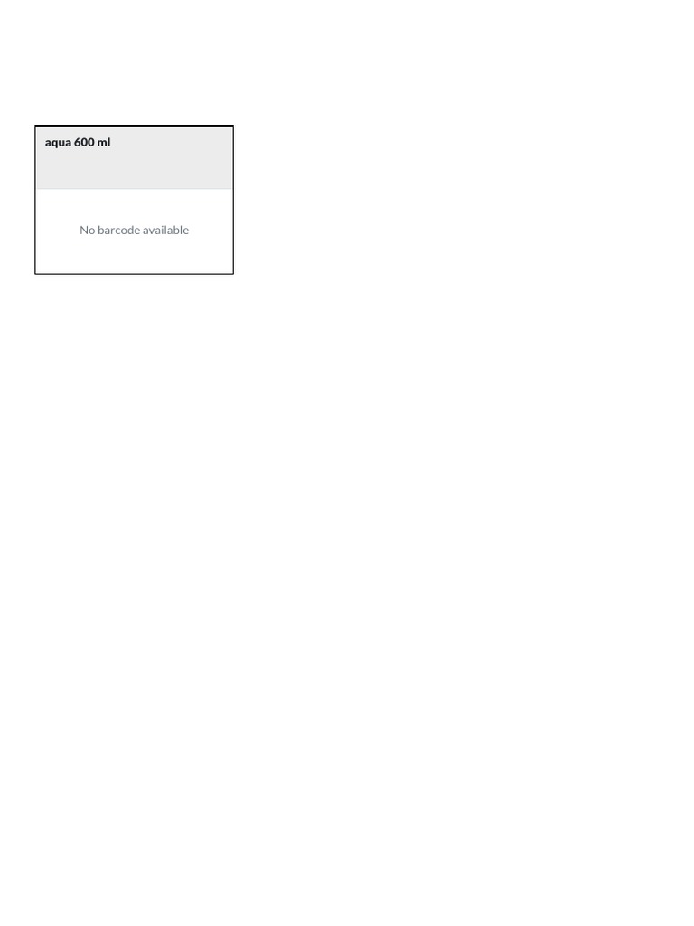 Products Barcode - Aqua 600 ML PDF | PDF