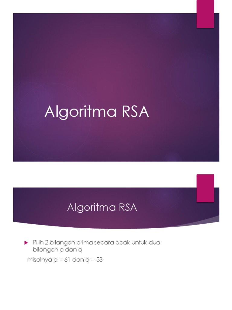 Algoritma RSA | PDF