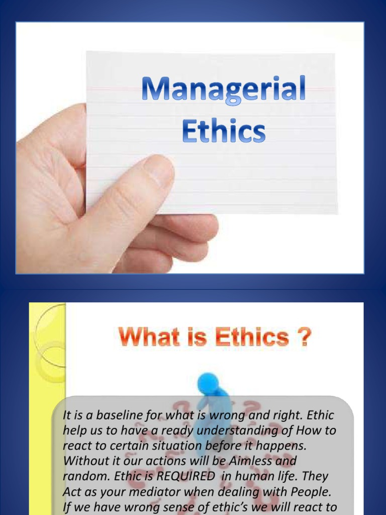 Managerial Ethics | PDF | Value (Ethics) | Morality