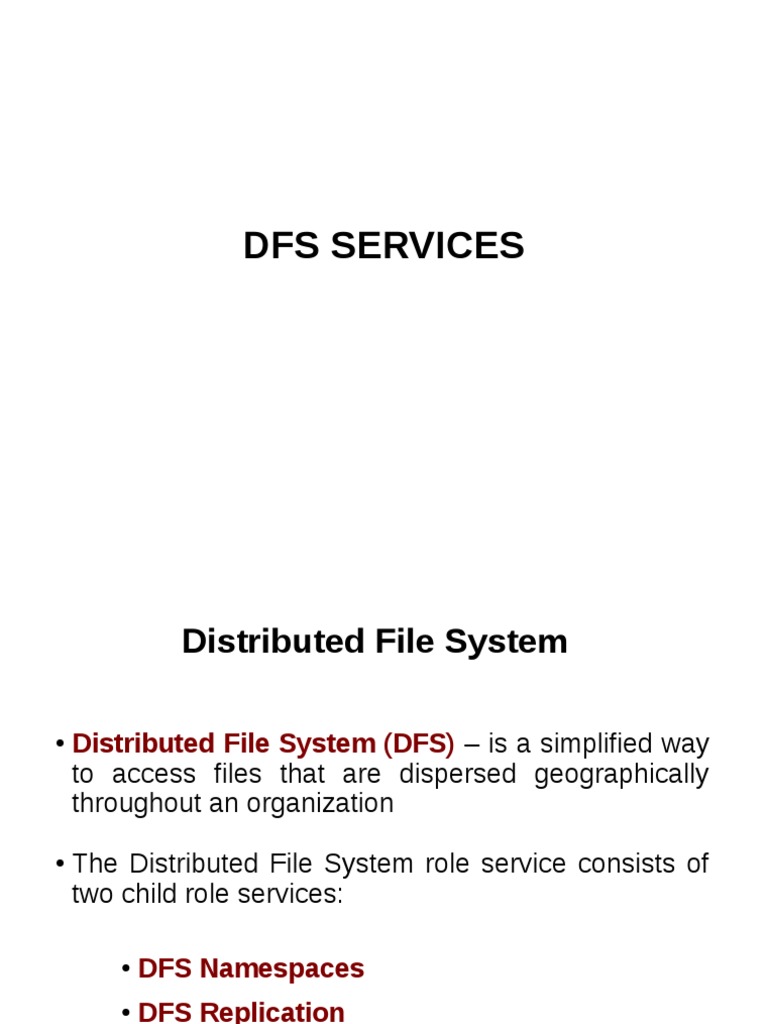 DFS PDF | Download Free PDF | Replication (Computing) | Computer File
