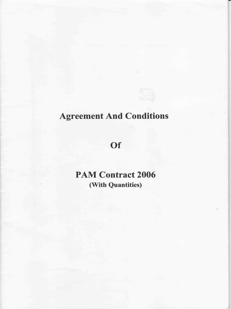 PAM 2006 Form With Quantities | PDF | Insurance | Indemnity