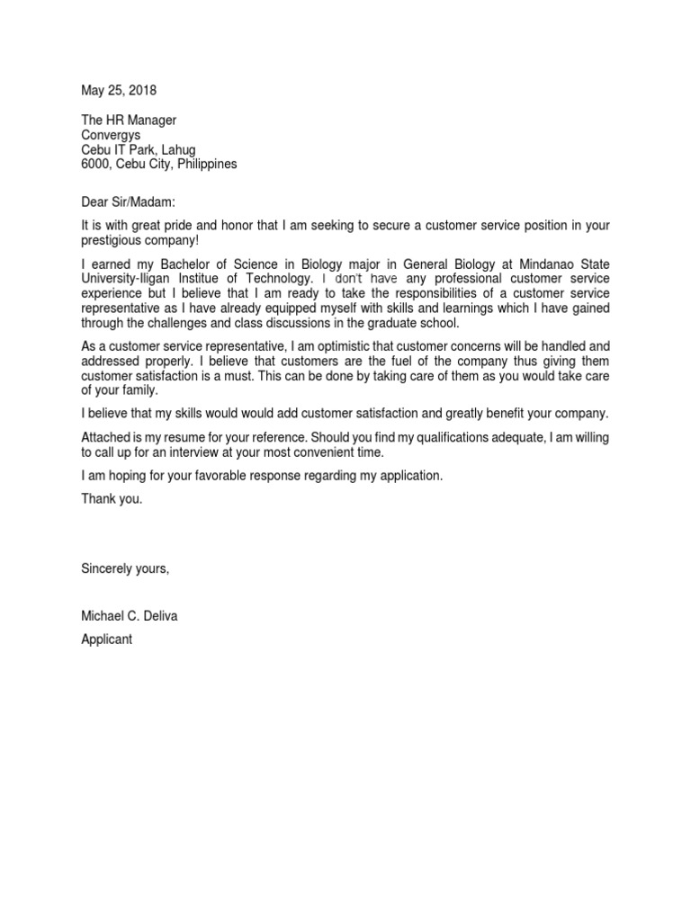 Cover Letter Career Fair