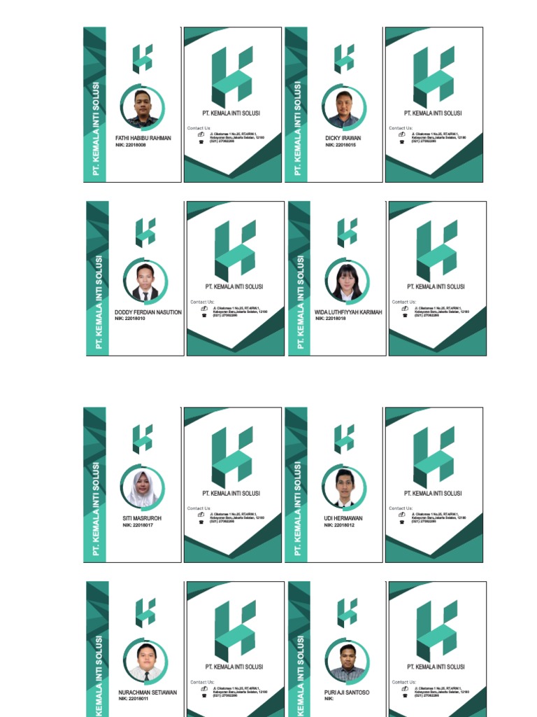 ID Card Karyawan KIS PDF | PDF