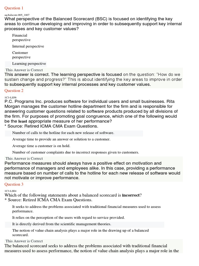 The Balanced Scorecard 27 | PDF | Strategic Management | Performance ...