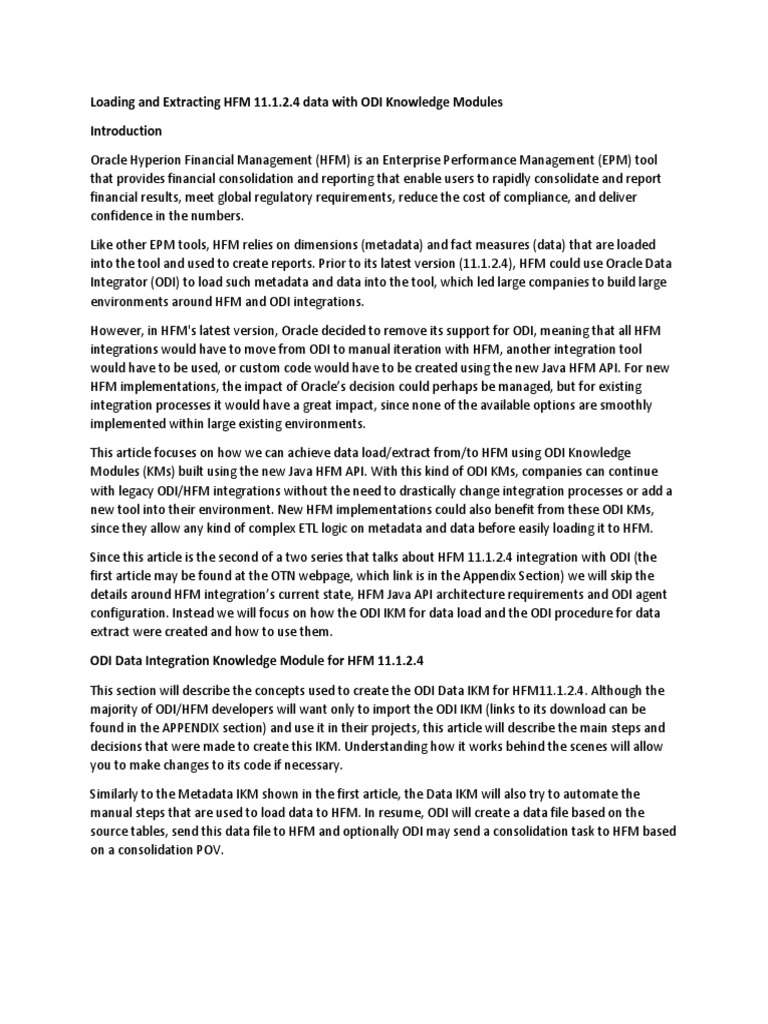 Loading and Extracting HFM | PDF | Application Programming Interface ...