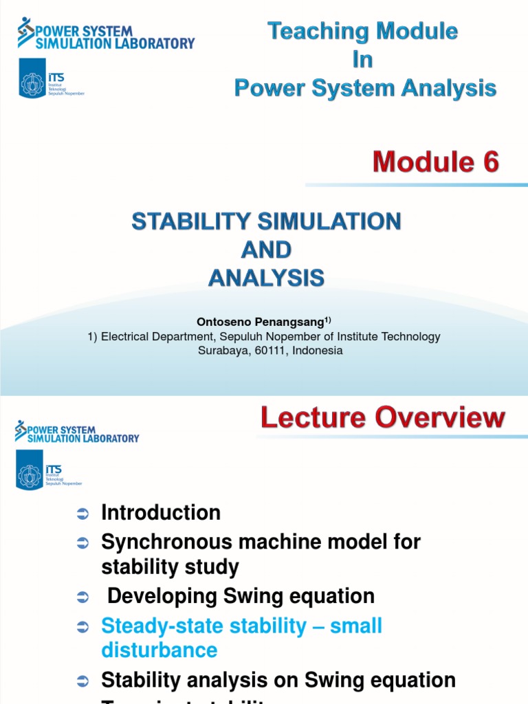 Module 6 STABILITY - PART-1 | PDF | Steady State | Electrical Engineering