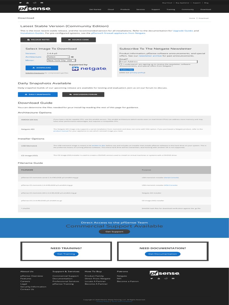 Pfsense Community Edition | PDF | 64 Bit Computing | Central Processing ...