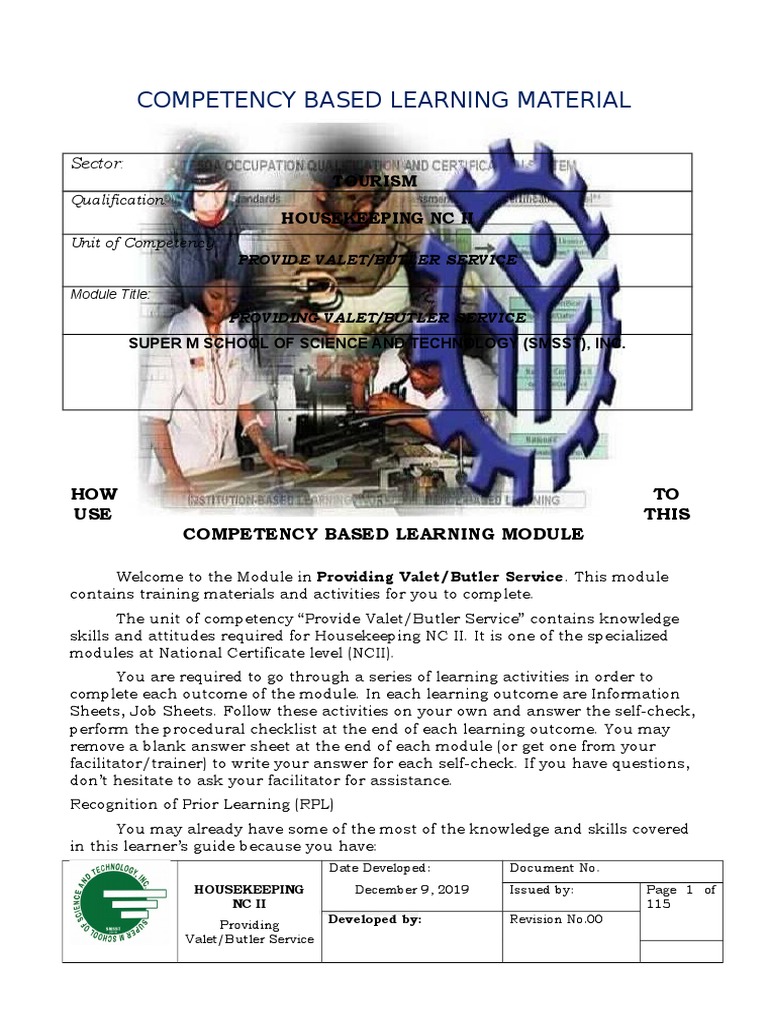 CBLM 4 - Providing Valet Service | PDF