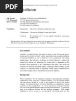 Simple Distillation Lab Report | PDF | Distillation | Continuum Mechanics