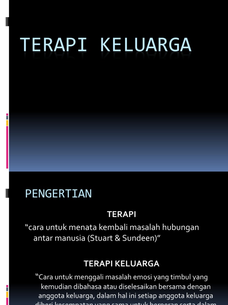 Terapi Keluarga | PDF