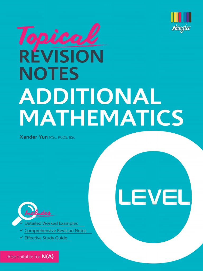Topical Revision Notes Additional Mathematics O Level PDF | PDF ...