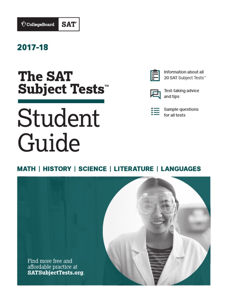PDF - Sat Subject Tests Student Guide PDF | PDF | Sat | Test (Assessment)