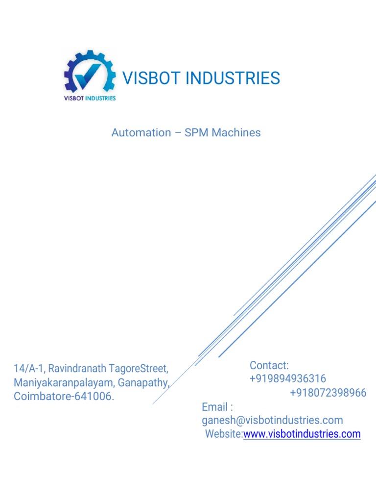 Visbot Industries: Automation Solutions | PDF | Automation | Machines
