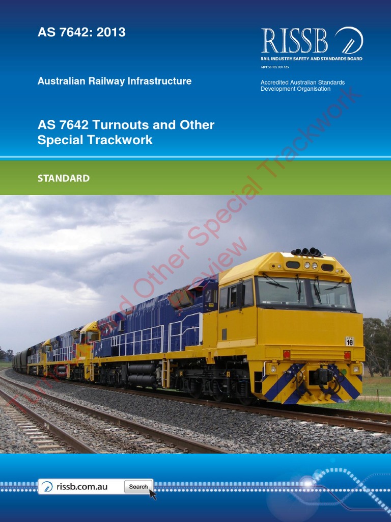 As 7642 (2013) - Turnouts and Other Special Trackwork | PDF | Track ...