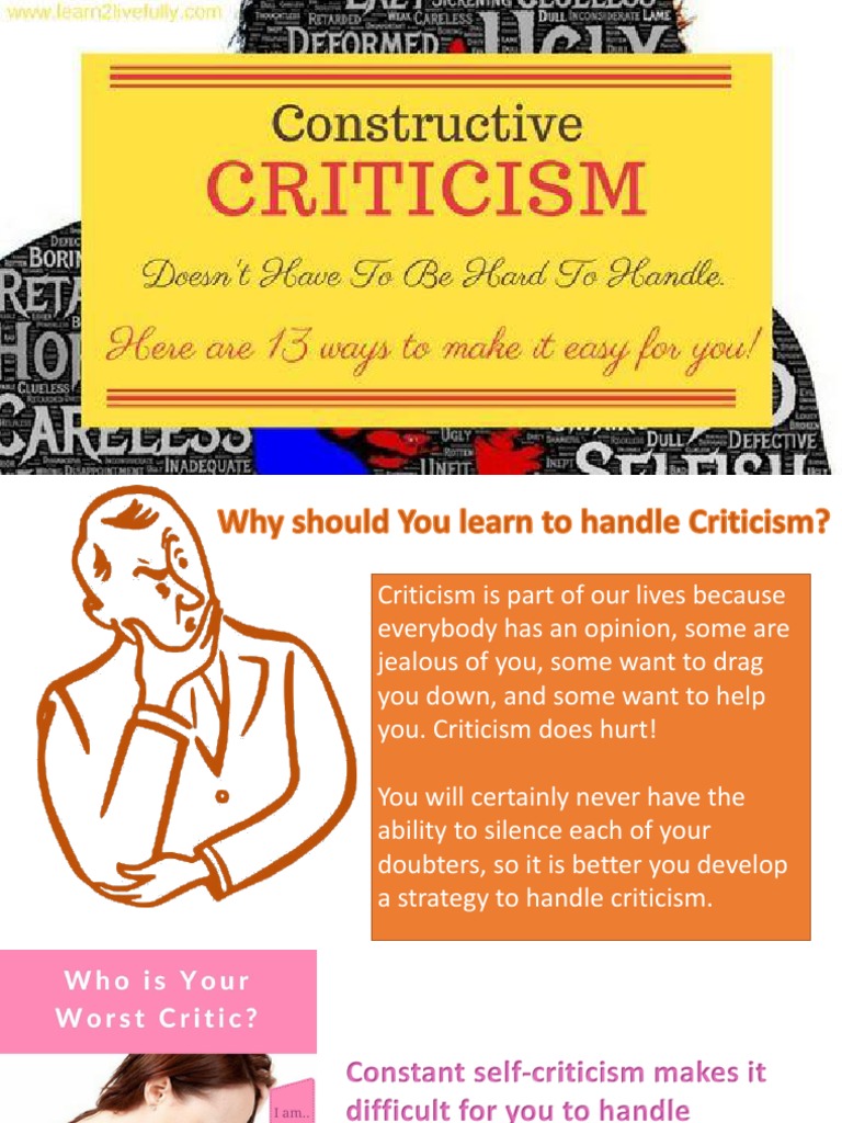 Constructive Criticism | PDF | Criticism | Behavioural Sciences