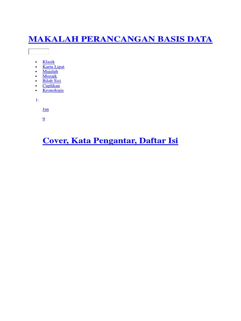 Makalah Perancangan Basis Data | PDF | Komputer